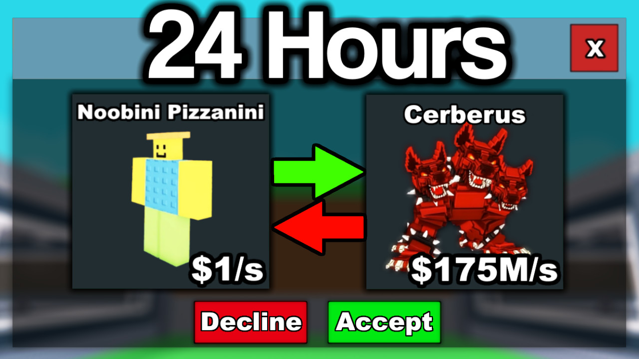 I Dueled from Noobini to Cerberus in 24 Hours on Steal A Brainrot ...