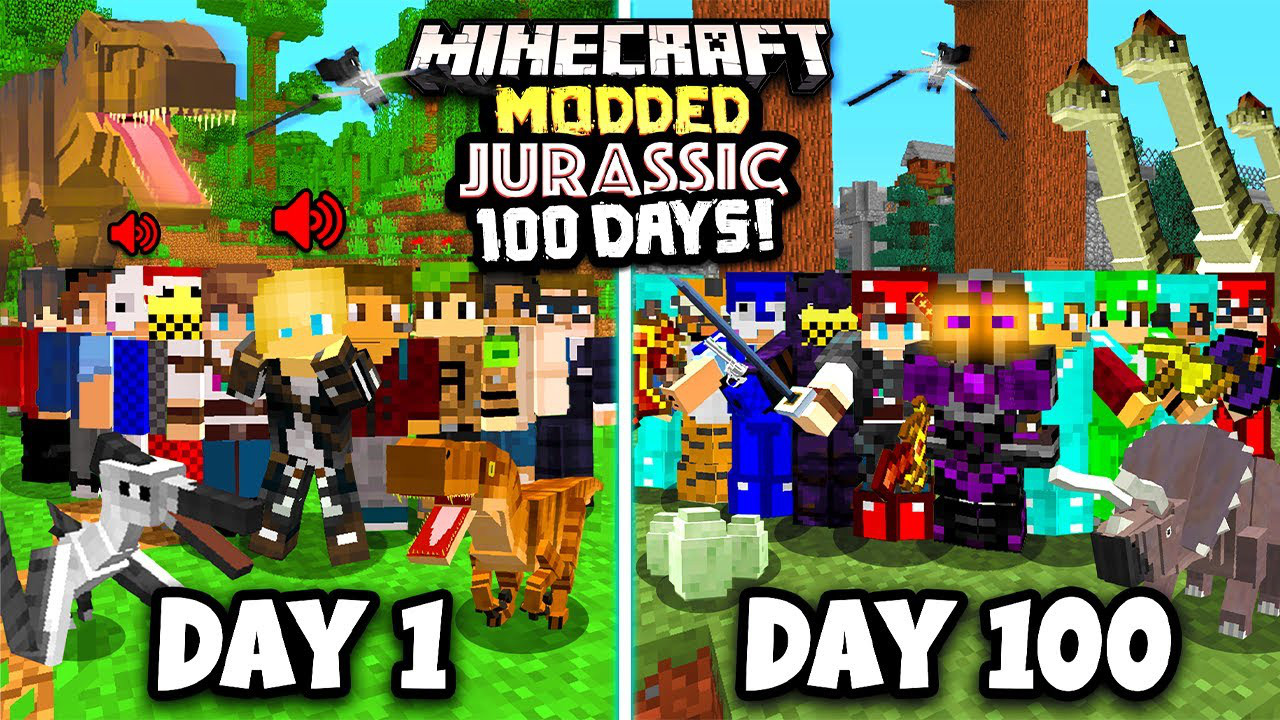 I Spent 100 Days in a Minecraft MODDED YOUTUBER SMP! - Joshemve ...