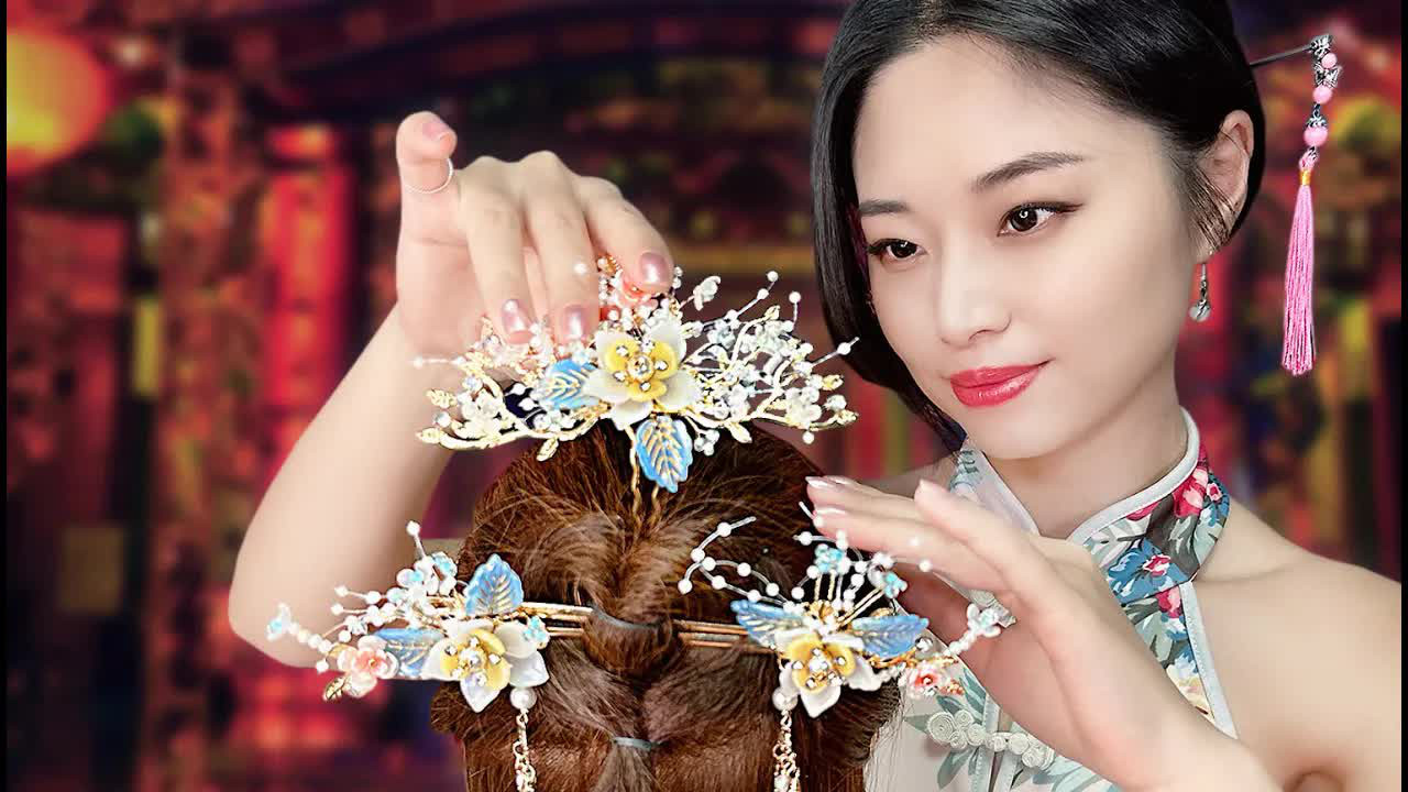 ASMR Traditional Chinese Hair Styling ~ 2 Styles - Tingting ASMR ...