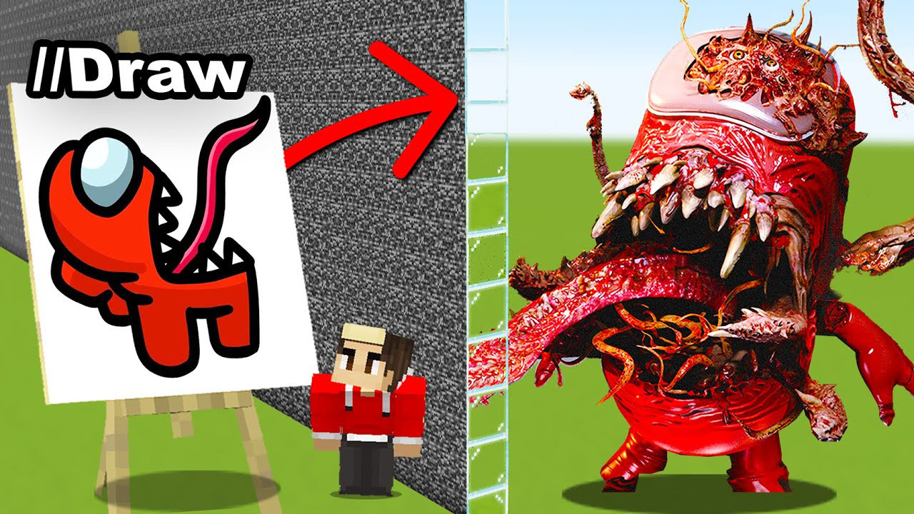 Why I Cheated With //DRAW In A Scary Build Battle... - Quiff Minecraft ...